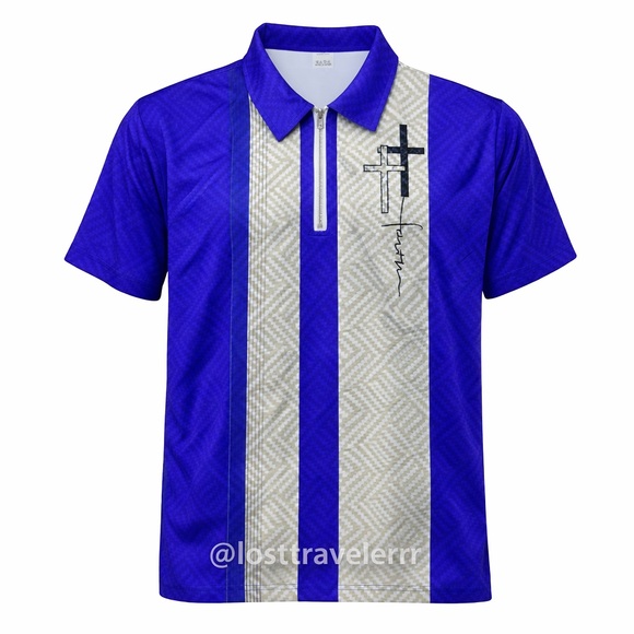 Shirts | Mens Medium Cross Shirt Polo Religious Christian Boutique ...